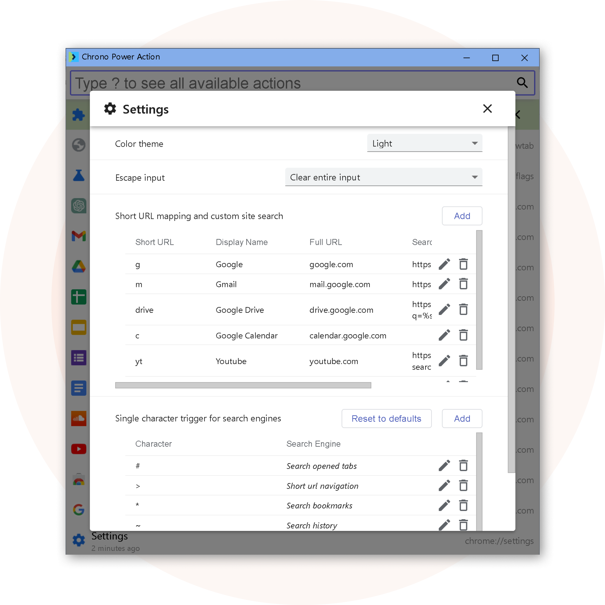 Getting started - Chrono Power Action